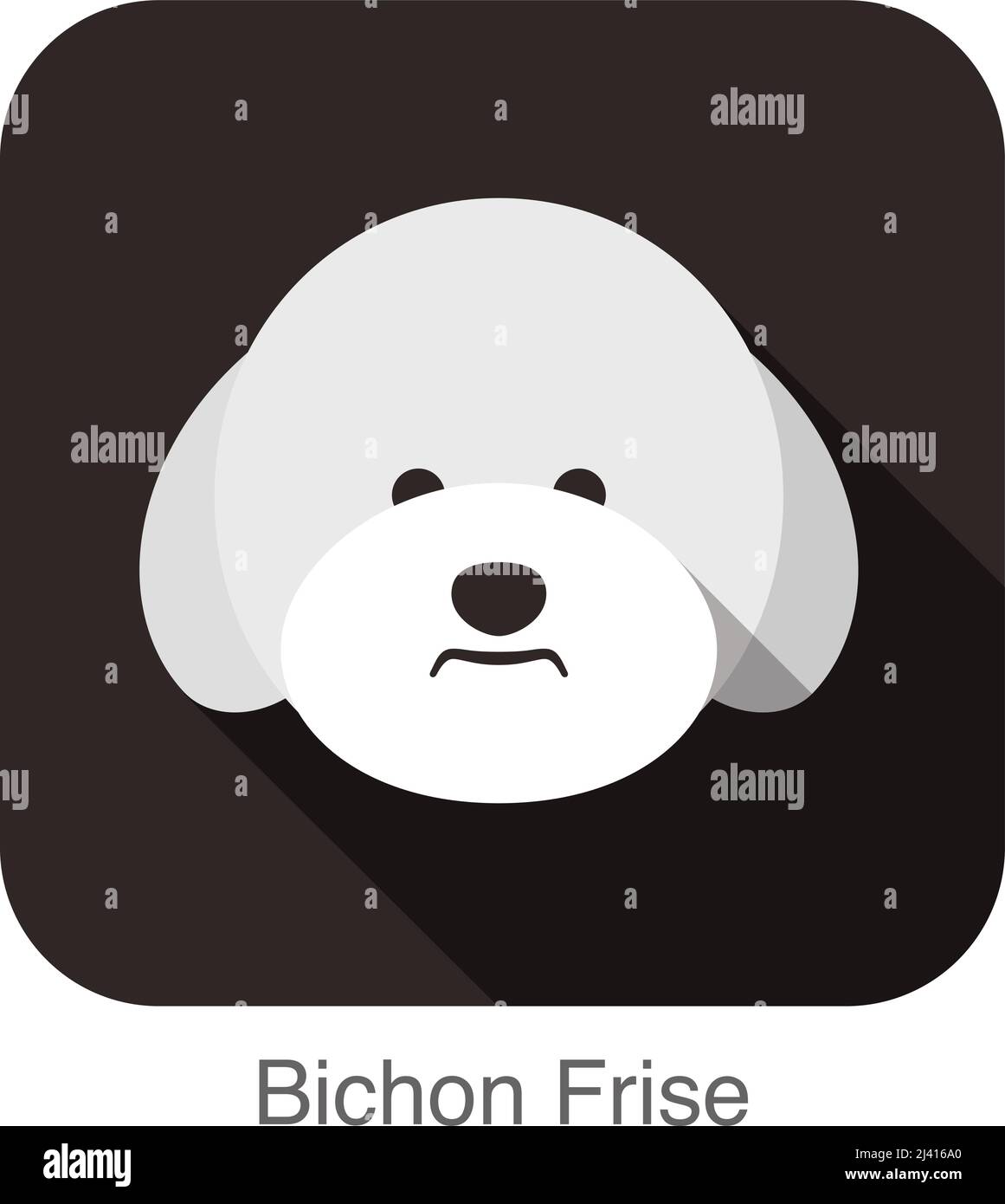 Cute bichon frise pet Stock Vector Images - Alamy