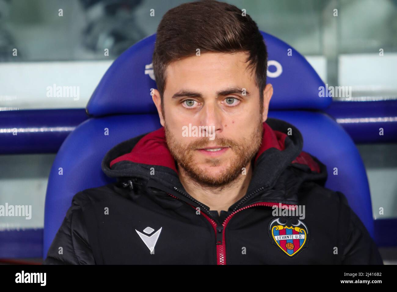 April 10, 2022, Valencia, Spain: Alessio Lisci, head coach of Levante ...