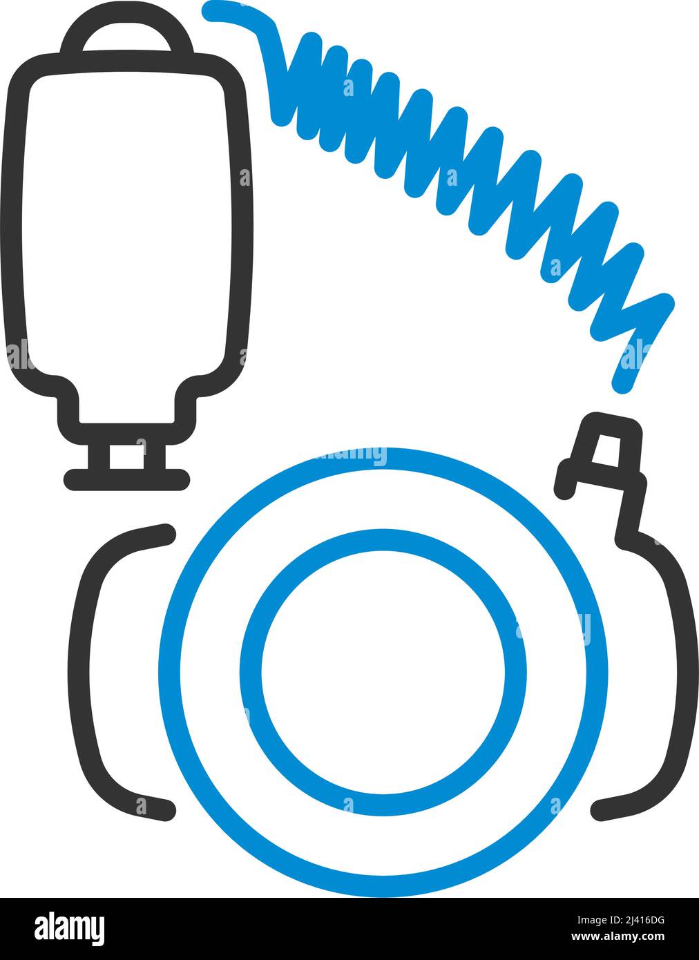 Icon Of Portable Circle Macro Flash. Editable Bold Outline With Color ...