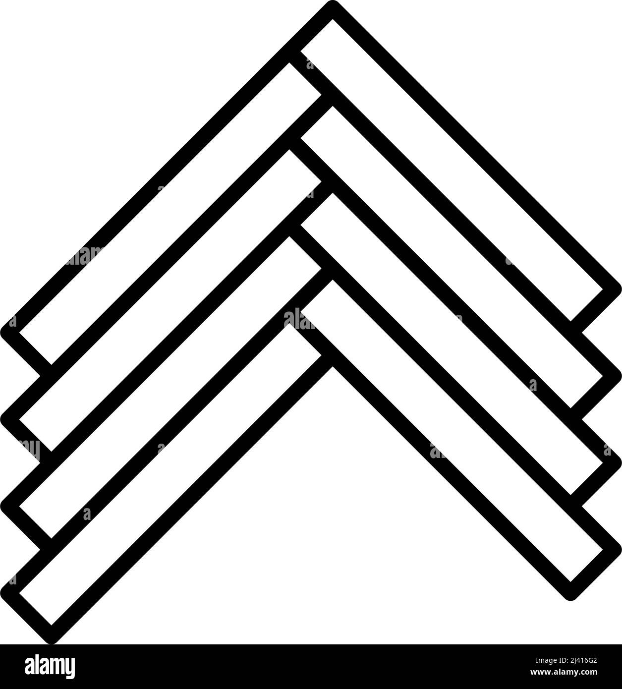 Parquet Icon. Bold outline design with editable stroke width. Vector ...