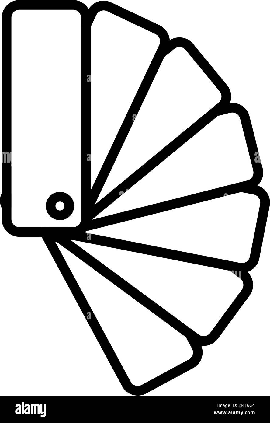 Color Samples Icon. Bold outline design with editable stroke width ...