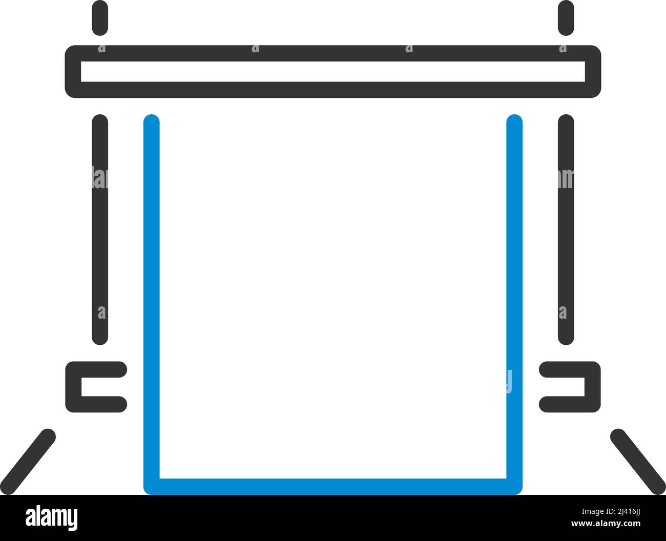 Icon Of Studio Photo Background. Editable Bold Outline With Color Fill ...