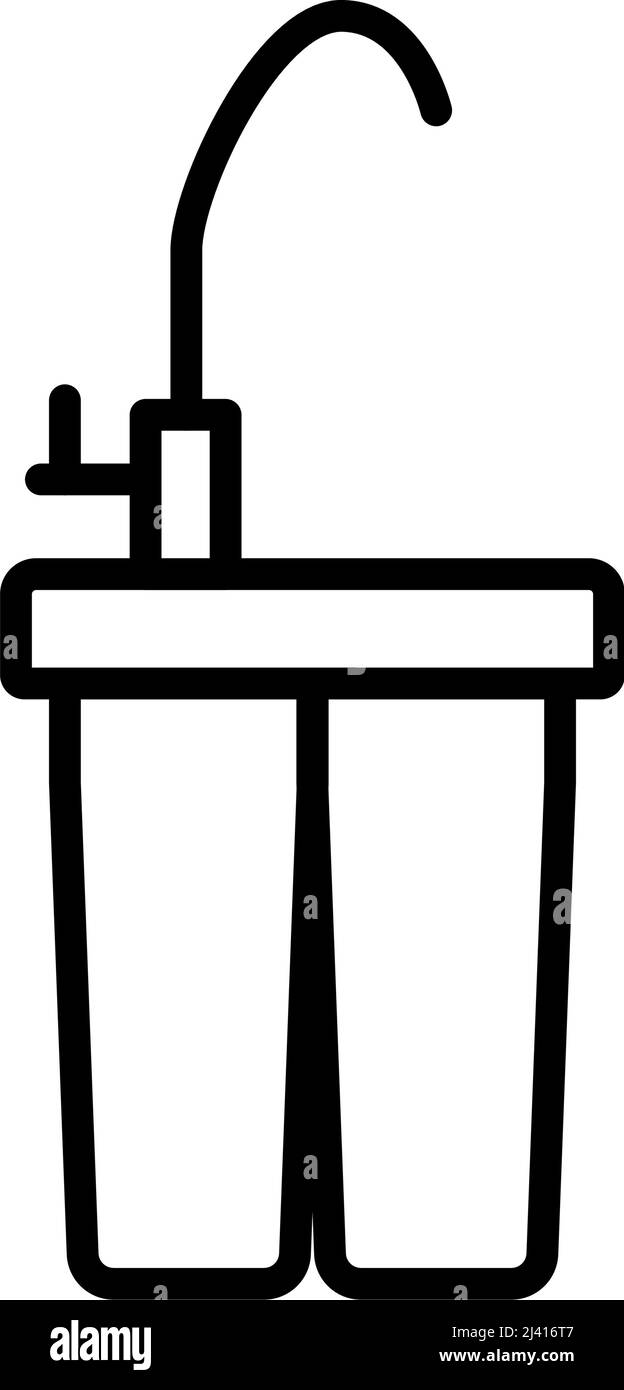 Water Filter Icon. Bold outline design with editable stroke width ...