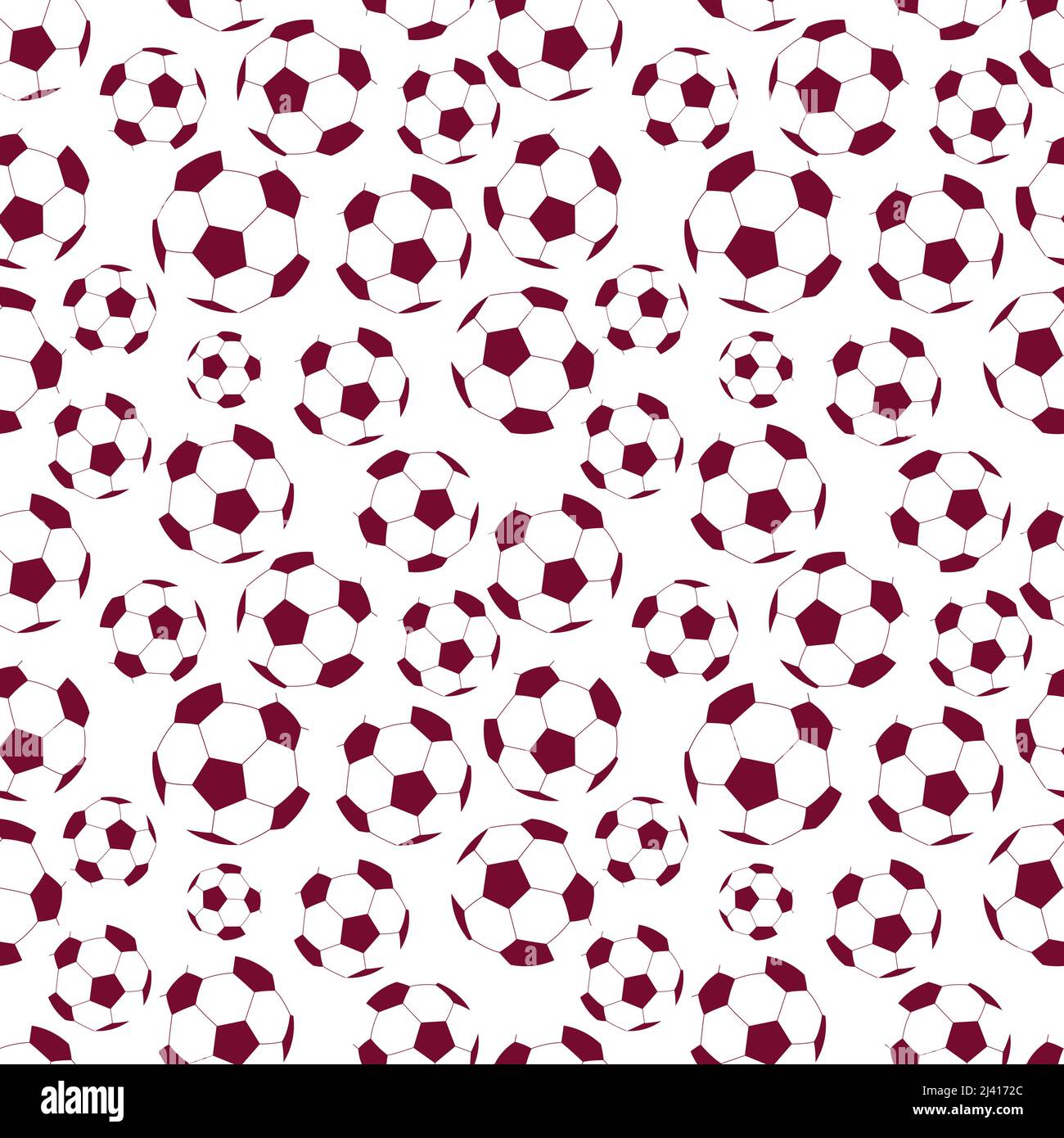 Football pattern. Seamless white background with red soccer balls ...