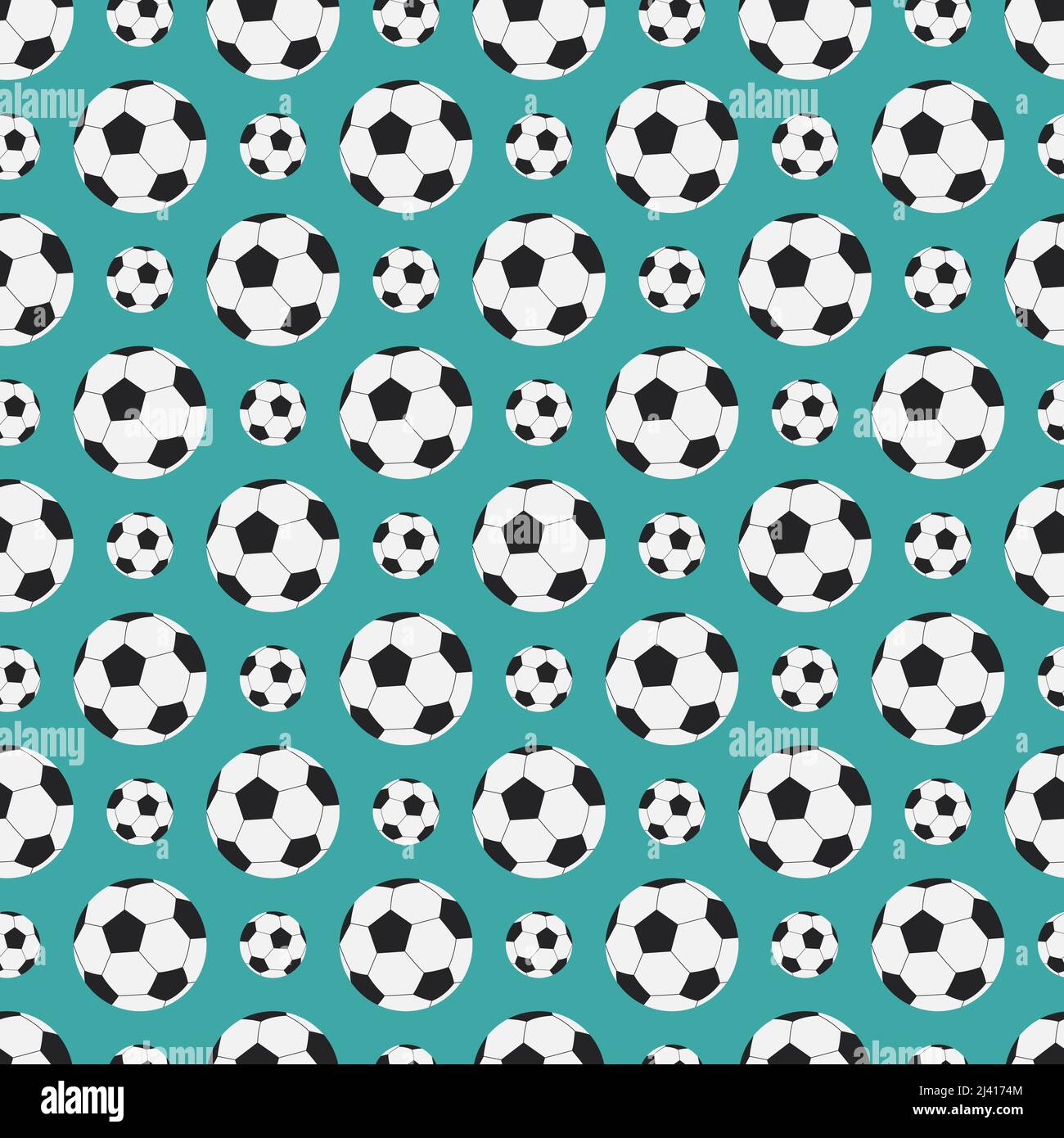 Football pattern. Seamless green background with white and black soccer ...