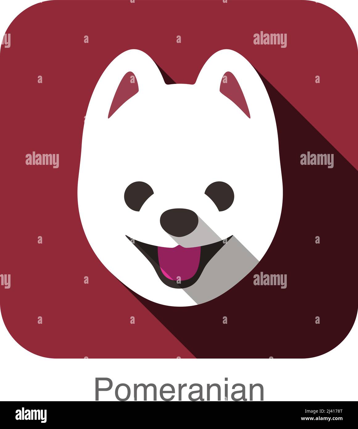 Pomeranian puppy dog portrait Stock Vector Images - Alamy