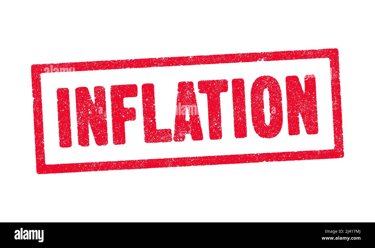 Vector illustration of the word Inflation in red ink stamp Stock Vector ...