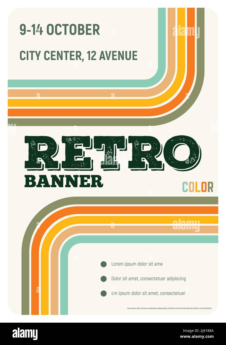 Retro 70s geometric cover Cut Out Stock Images & Pictures - Alamy