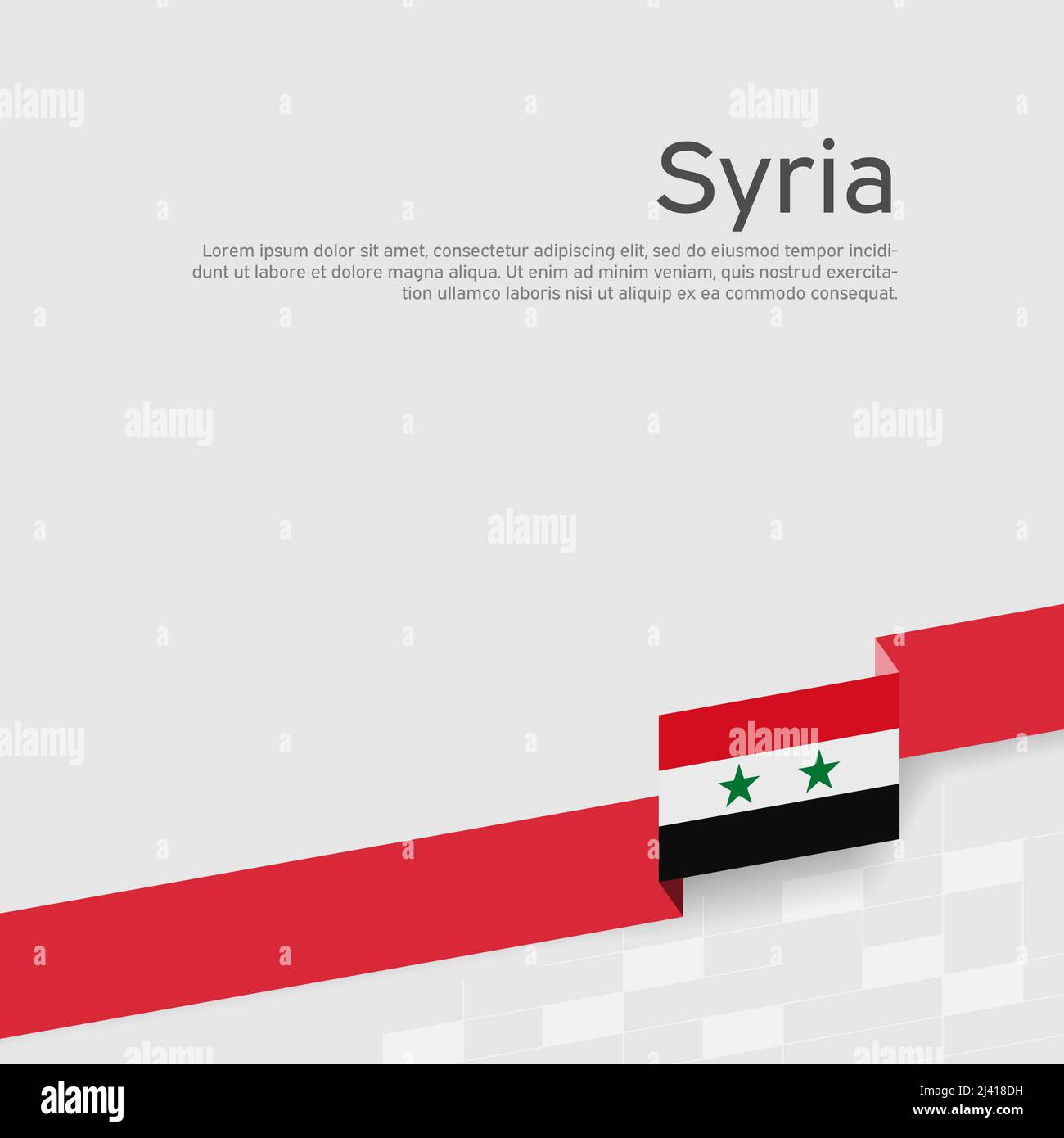 Syria flag background. State patriotic syrian banner, cover. Ribbon ...
