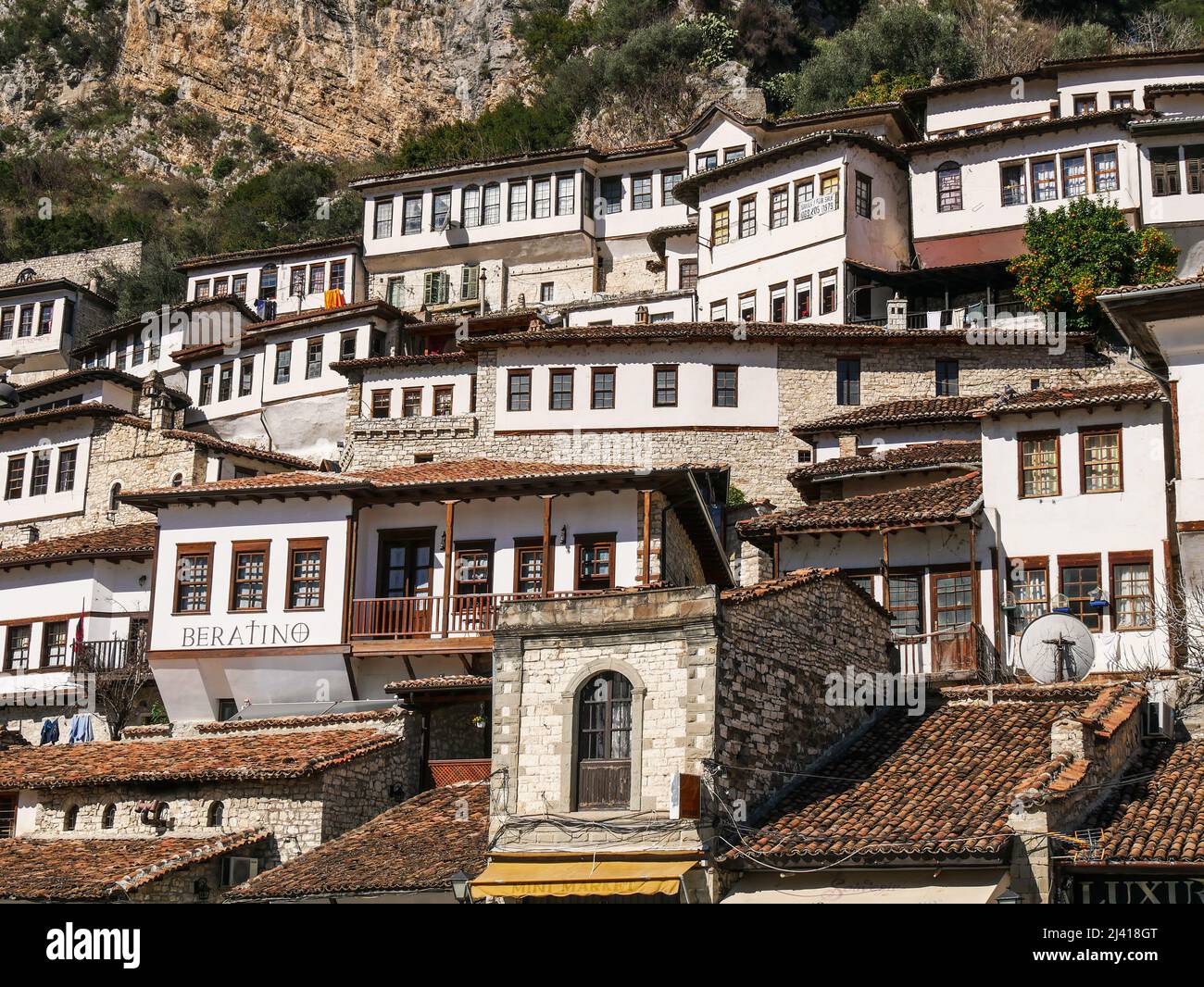 Albania's beautiful modern and Ottoman architecture Stock Photo - Alamy