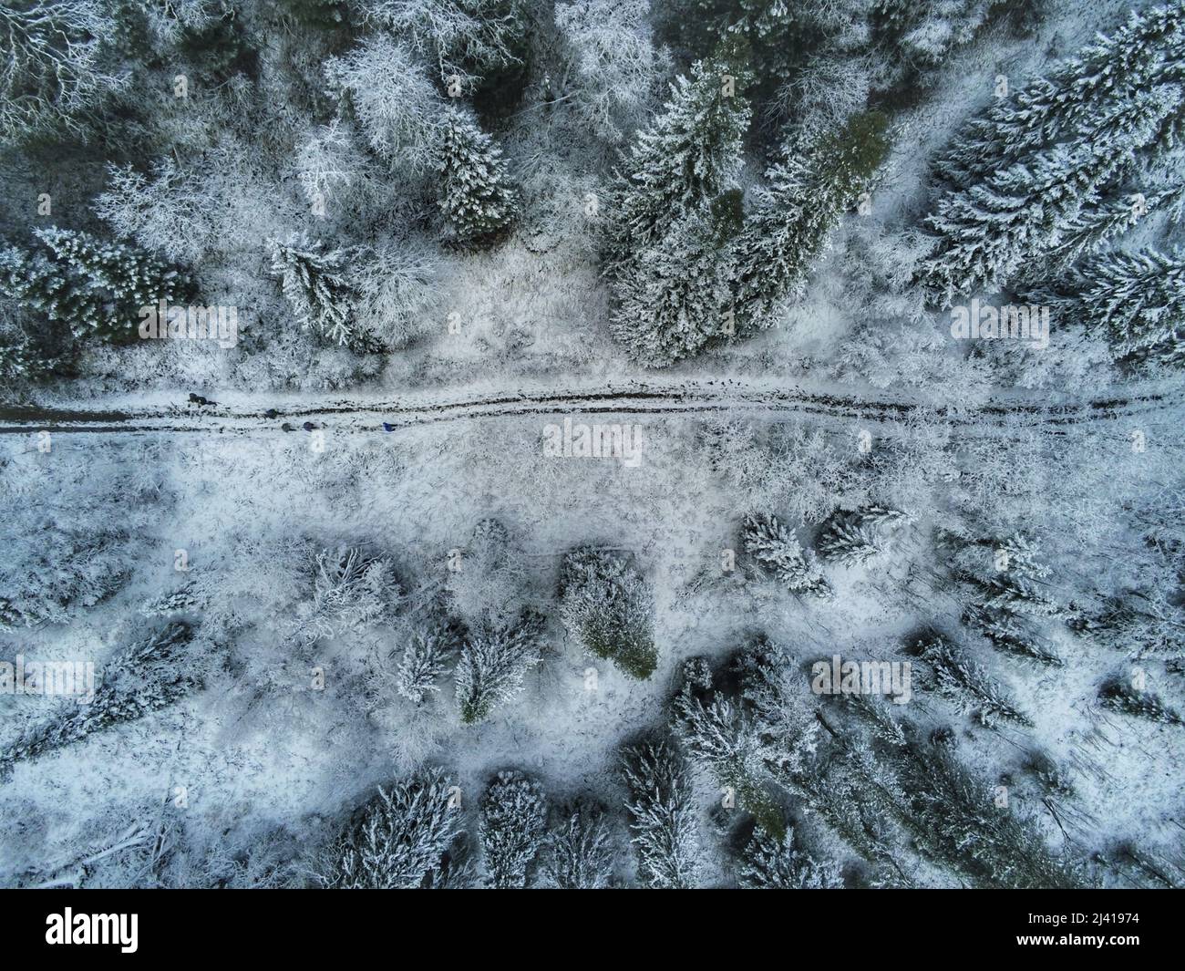 Drone shots in snowy Northern Norway Stock Photo - Alamy