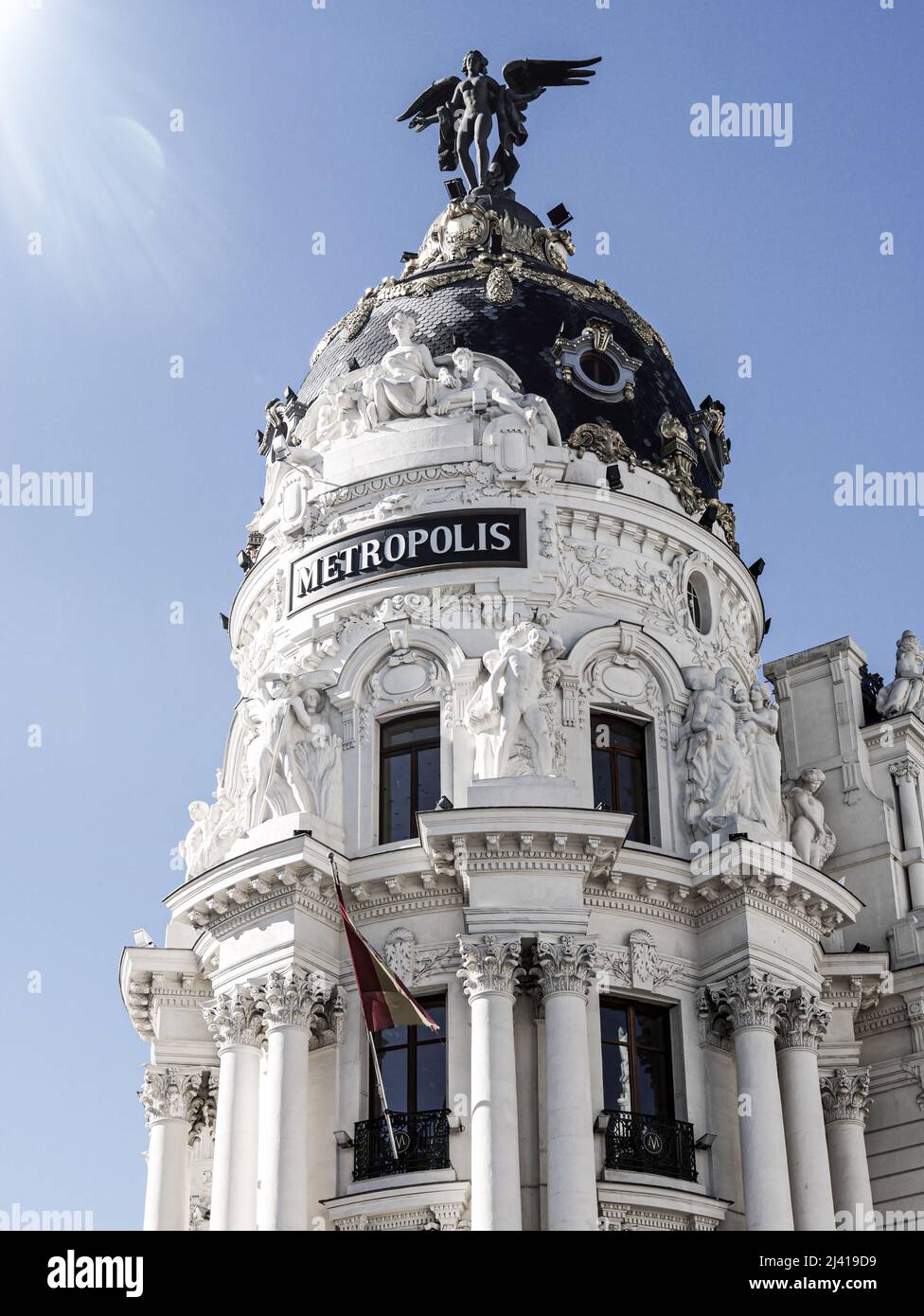 Madrid iconin buildings Stock Photo - Alamy