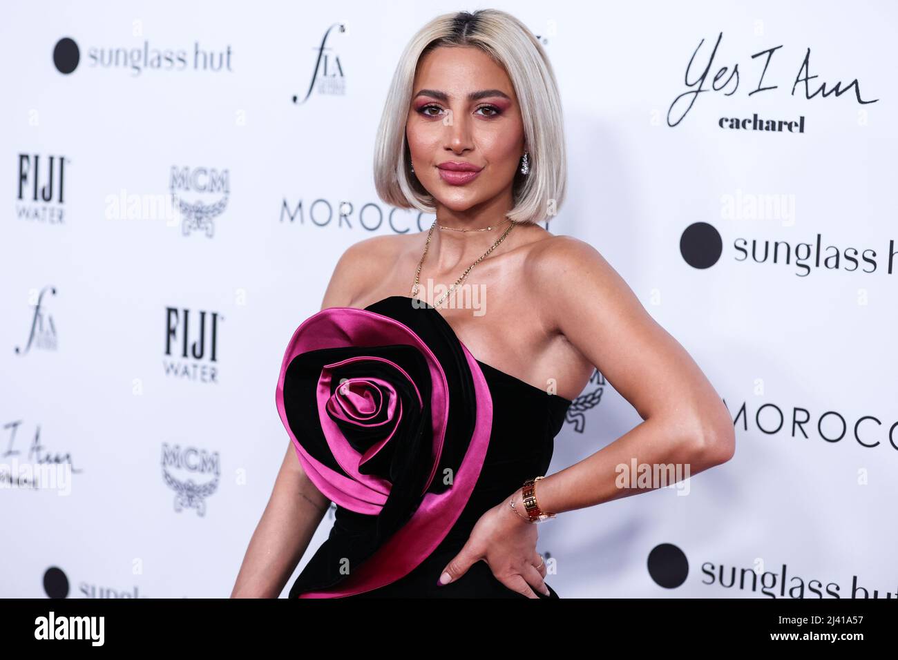 BEVERLY HILLS, LOS ANGELES, CALIFORNIA, USA - APRIL 10: Model Roz ...