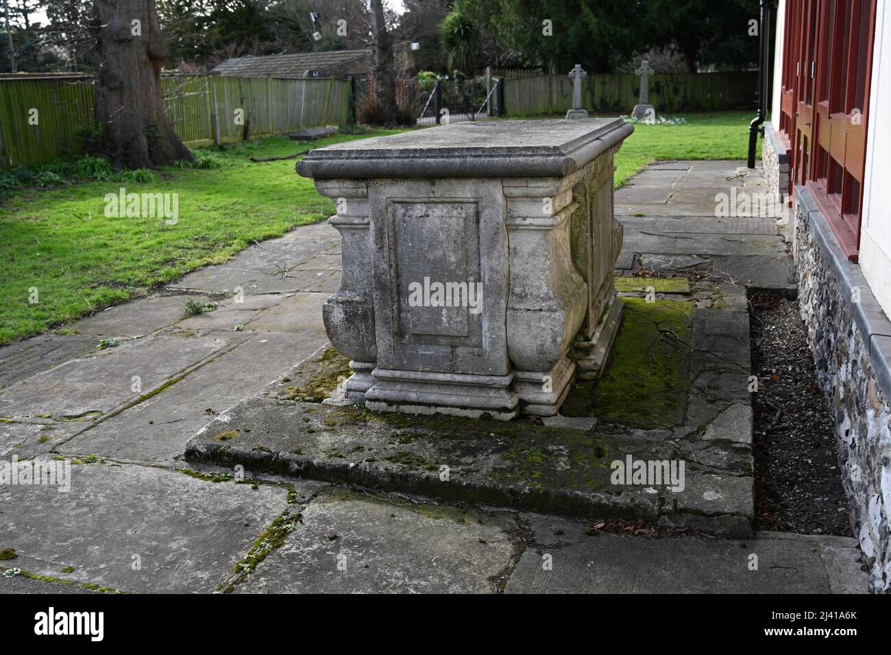 Church and tomb Stock Photo - Alamy