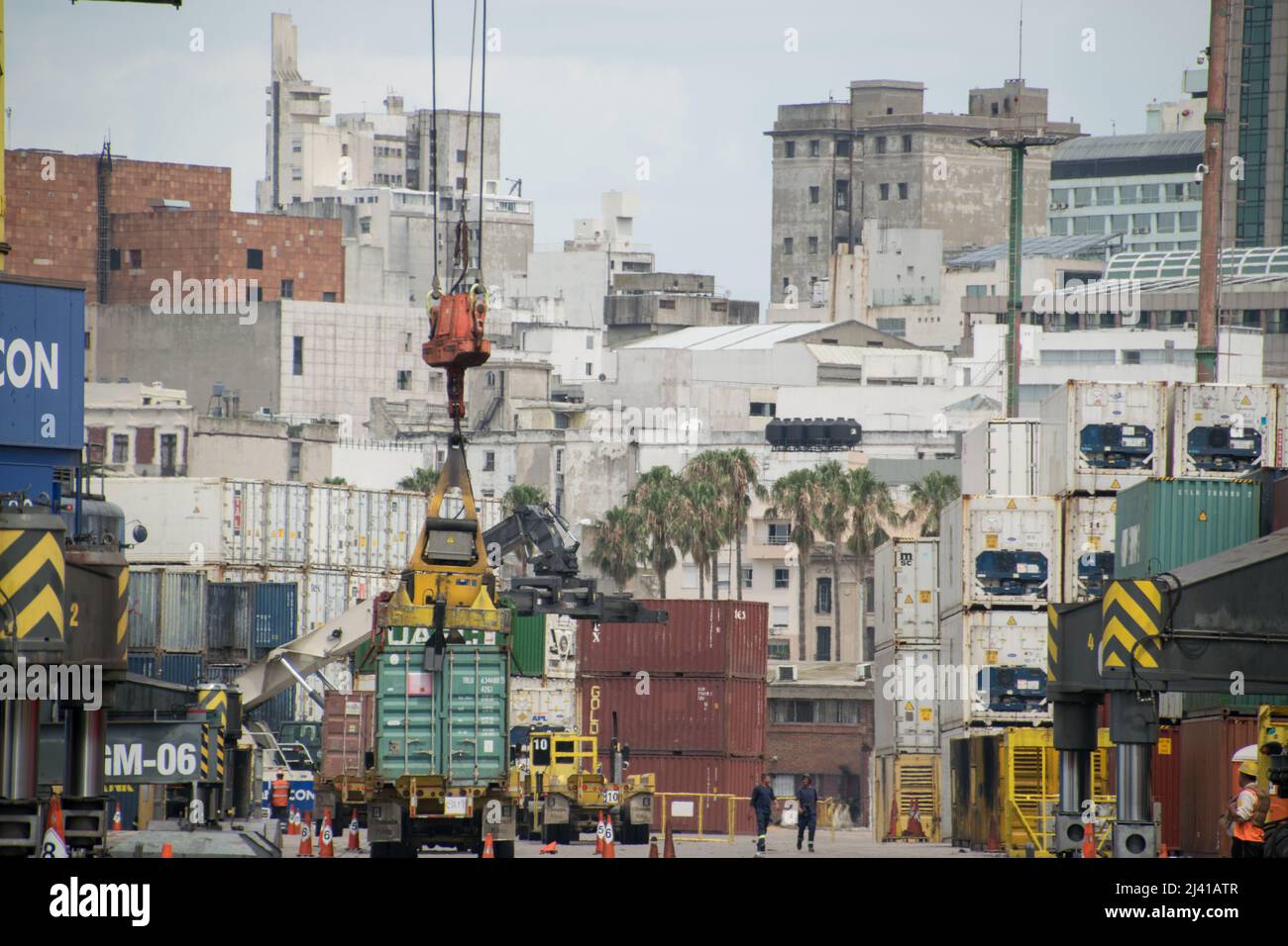 Montevideo port container ship hi-res stock photography and images - Alamy