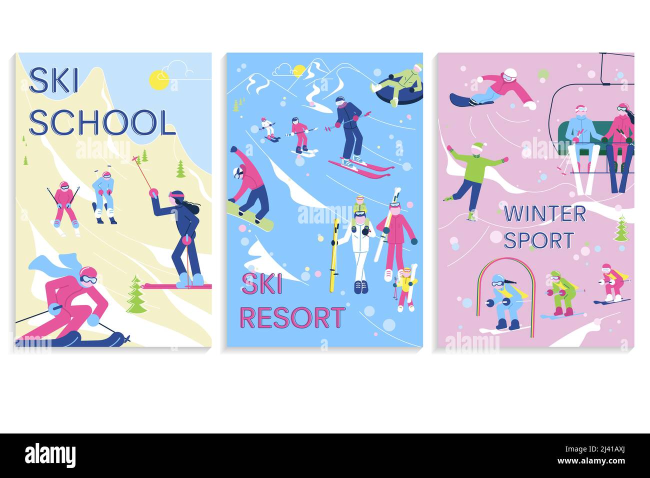 Set of Winter Sport banners Stock Vector Image & Art - Alamy