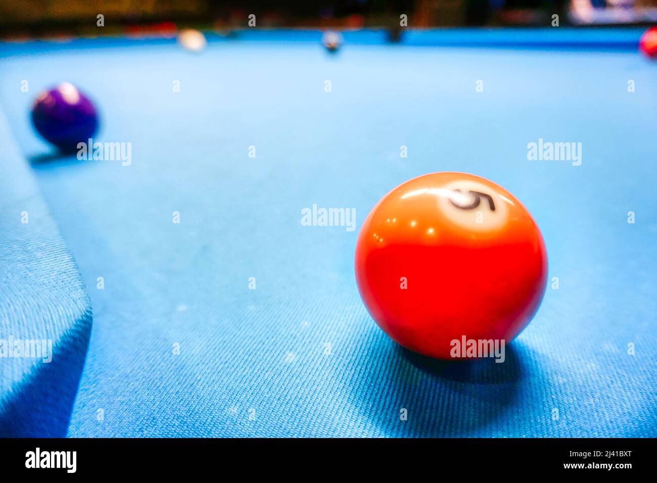Billiards game - colorful balls Stock Photo - Alamy