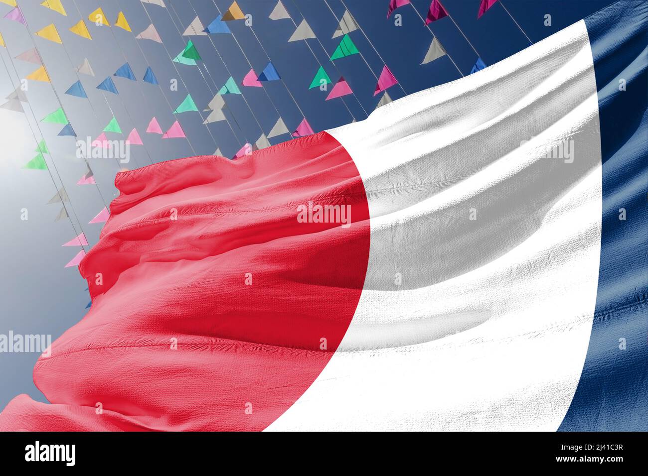 The flag of France (French: drapeau français) is a tricolour flag ...