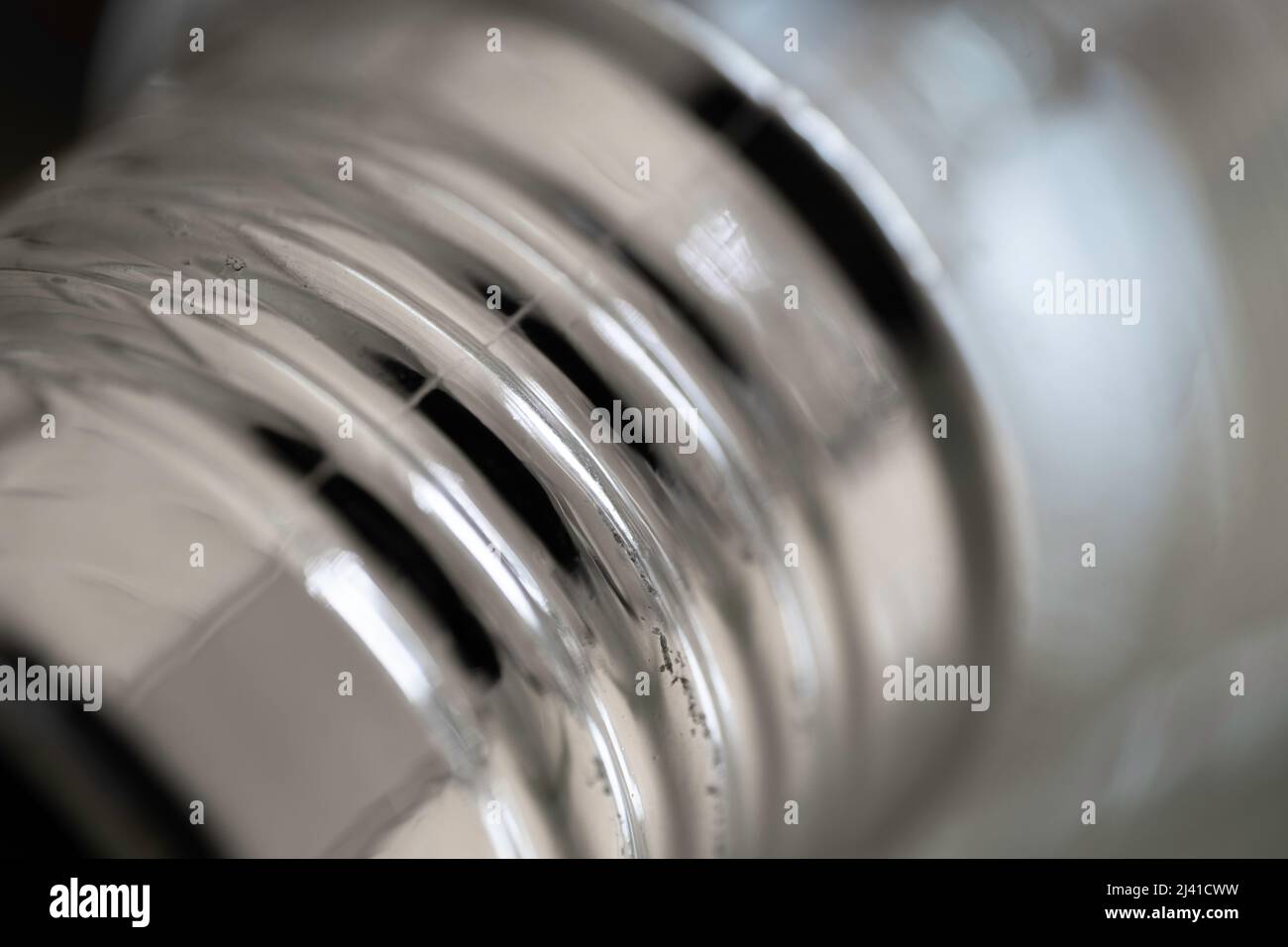 Screw type fitting of a E14 or E27 LED lamp. Narrow depth of field ...