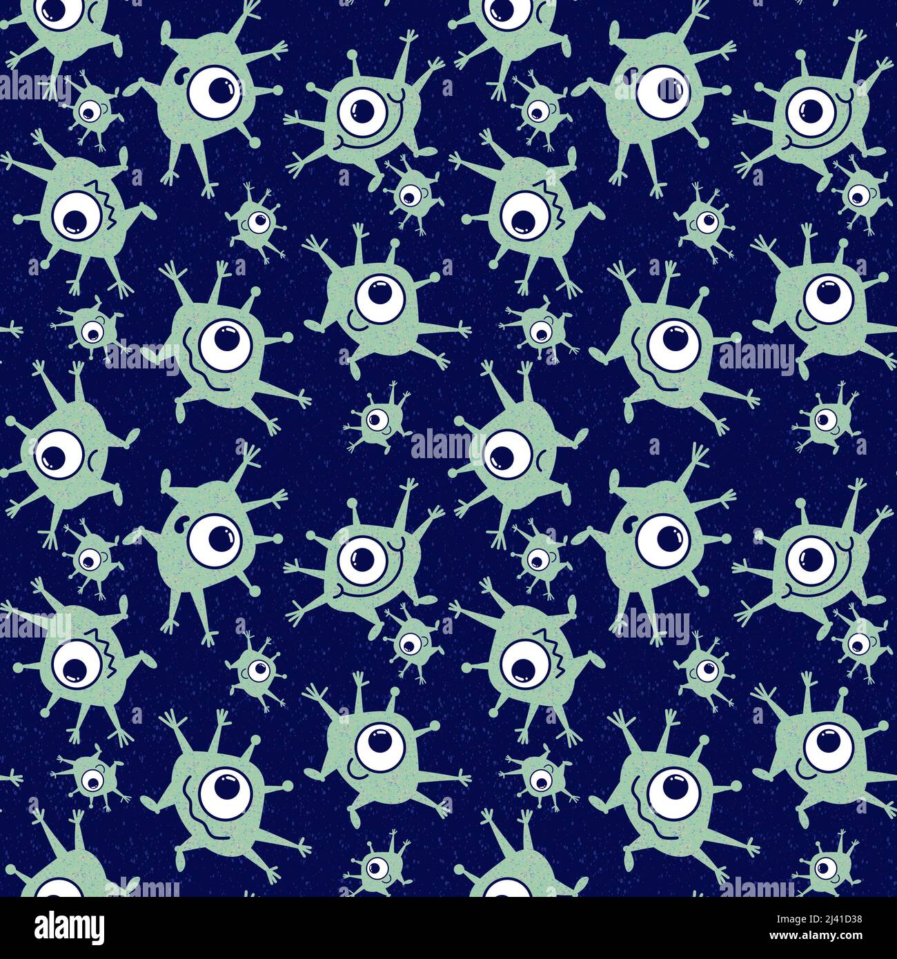 Kids seamless aliens monsters pattern for wrapping paper and gifts and ...