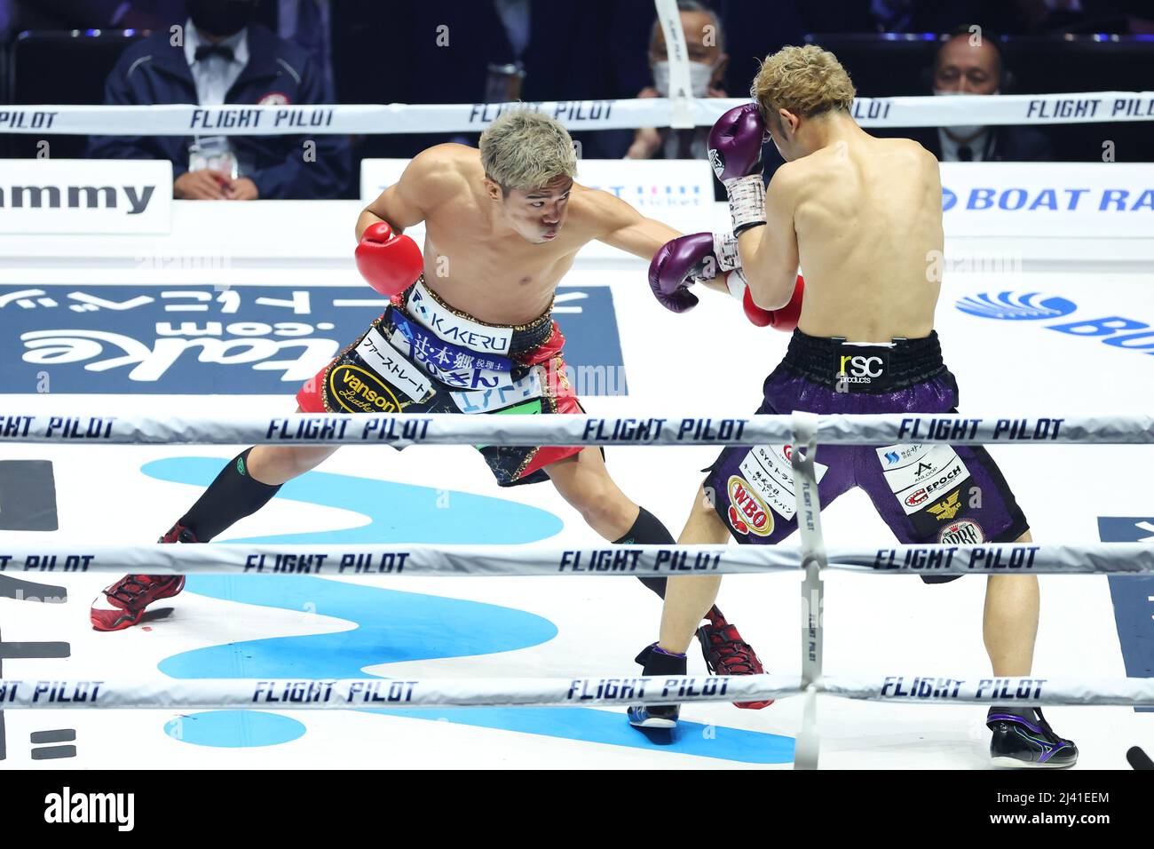 Saitama Super Arena, Saitama, Japan. 9th Apr, 2022. (L to R) Masayuki Ito, Shuichiro Yoshino ...