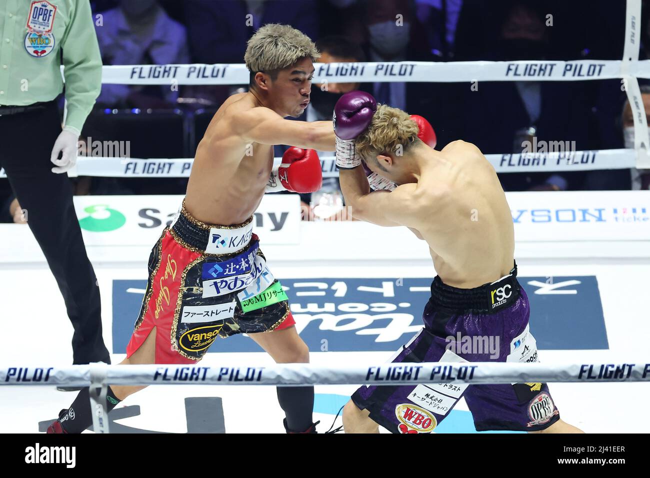 Saitama Super Arena, Saitama, Japan. 9th Apr, 2022. (L to R) Masayuki ...