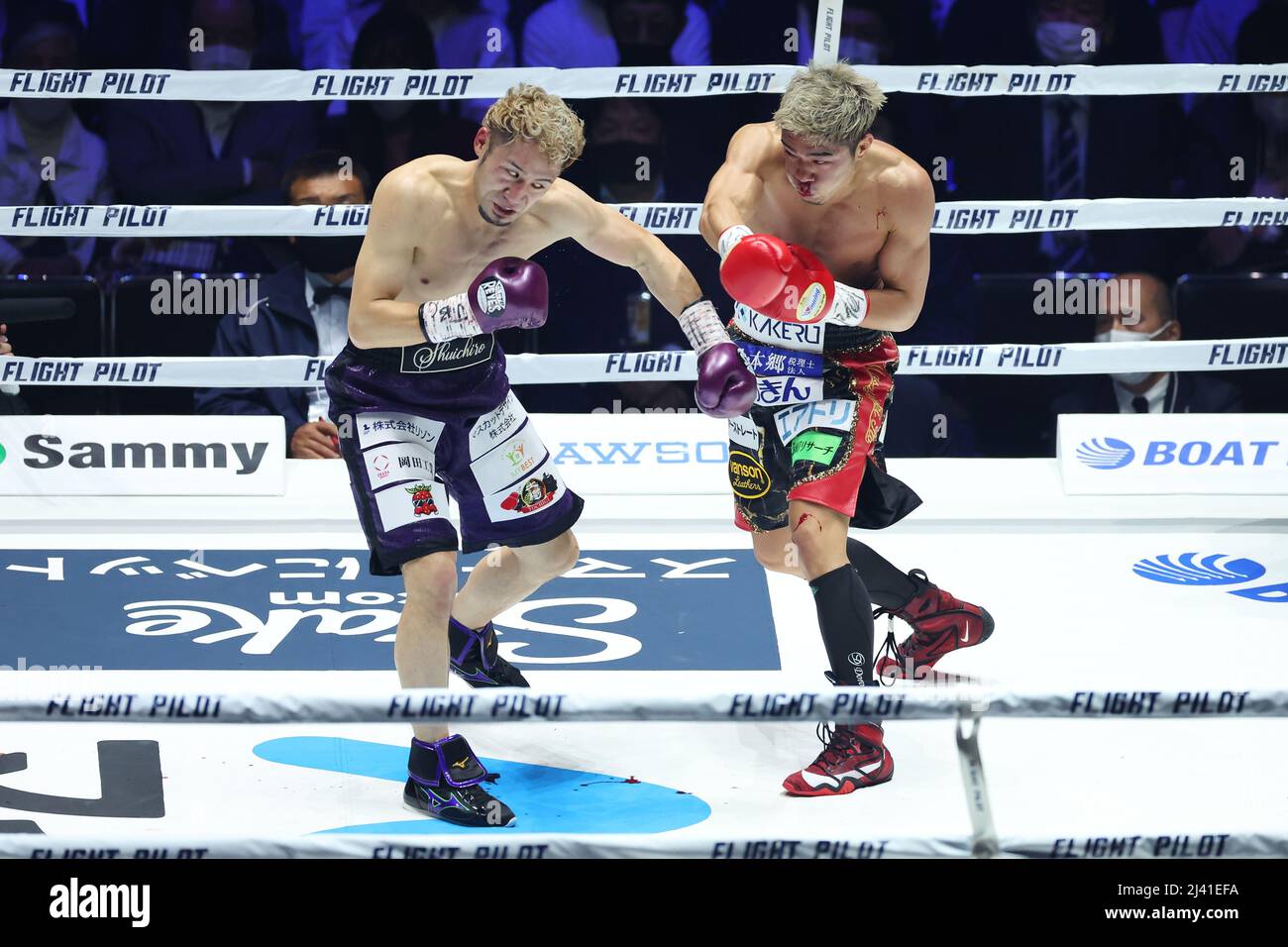 Saitama Super Arena, Saitama, Japan. 9th Apr, 2022. (L to R) Shuichiro ...