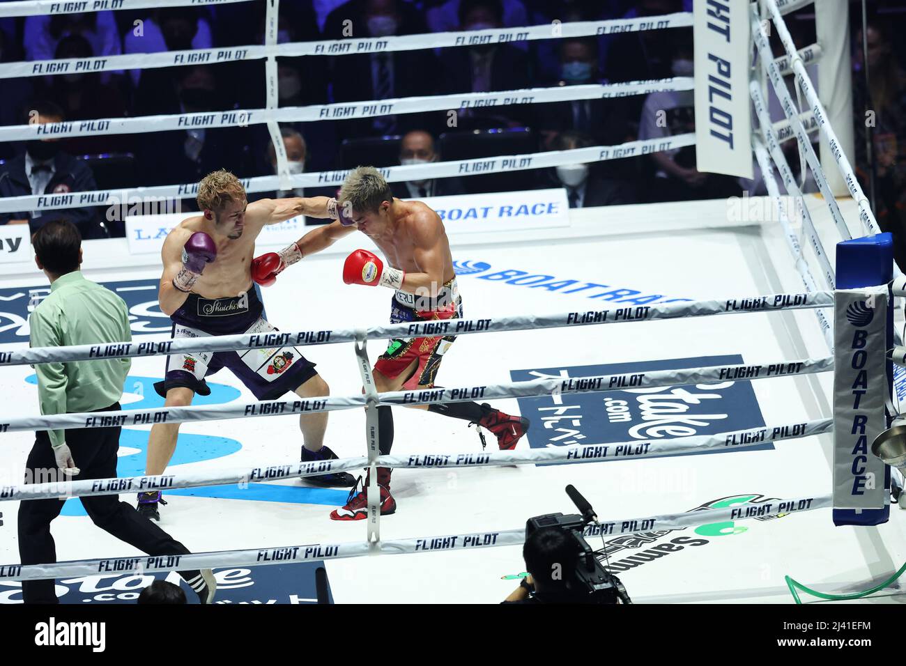 Saitama Super Arena, Saitama, Japan. 9th Apr, 2022. (L to R) Shuichiro Yoshino, Masayuki Ito ...