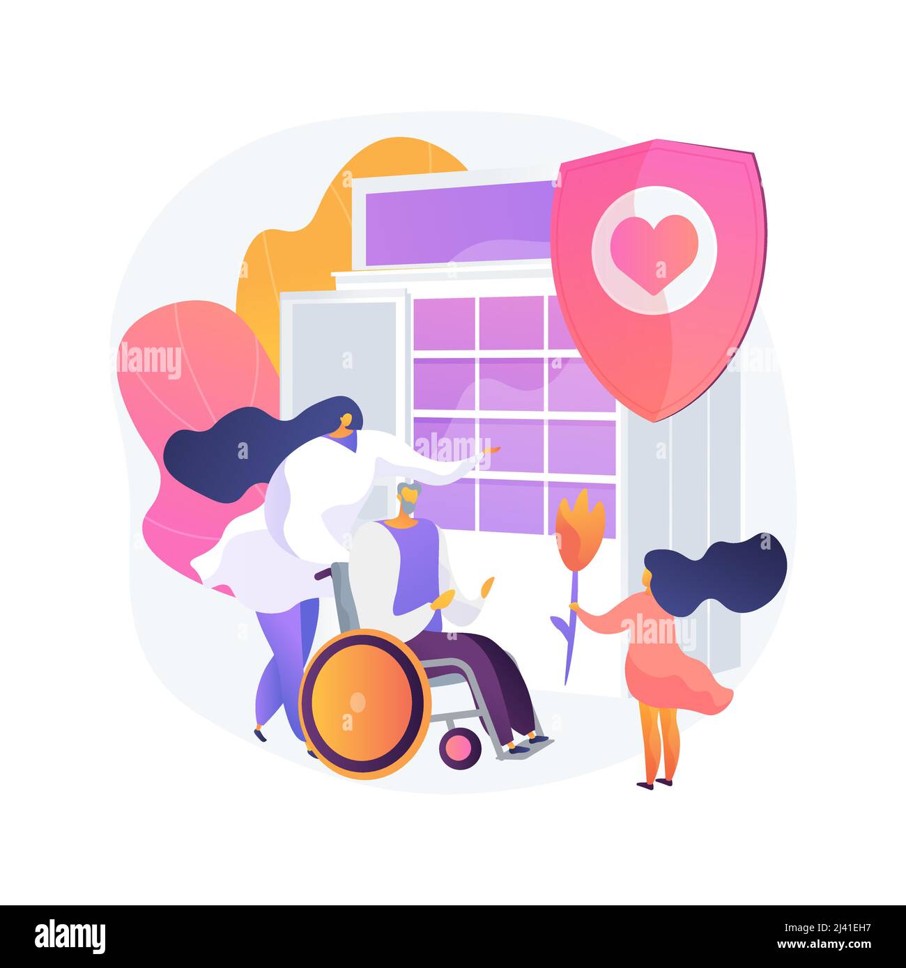 Social services abstract concept vector illustration. Social work ...