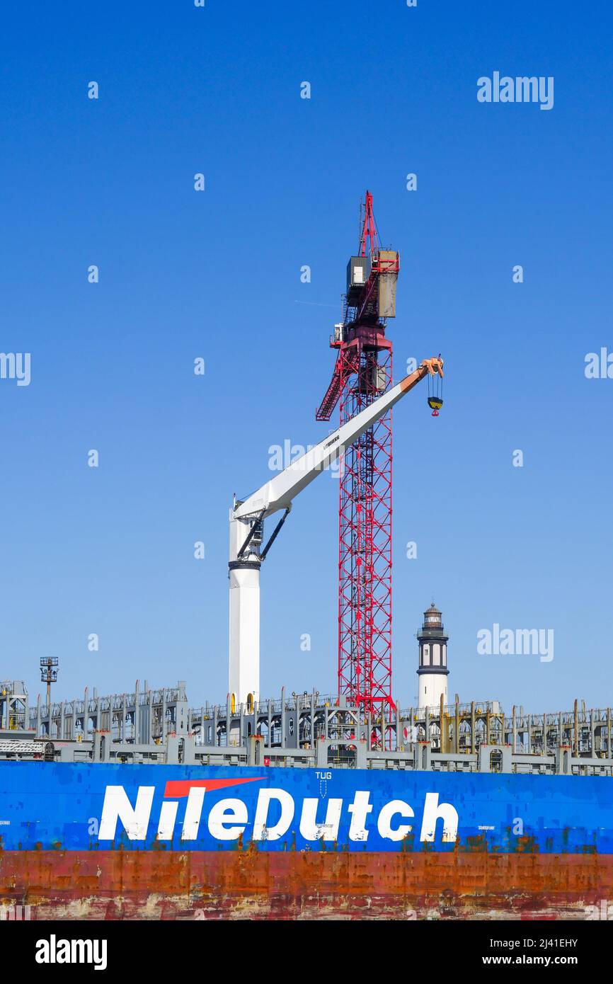 Shipyard, Dunkirk harbor, Dunkirk, Nord, Hauts-de-France, France Stock ...