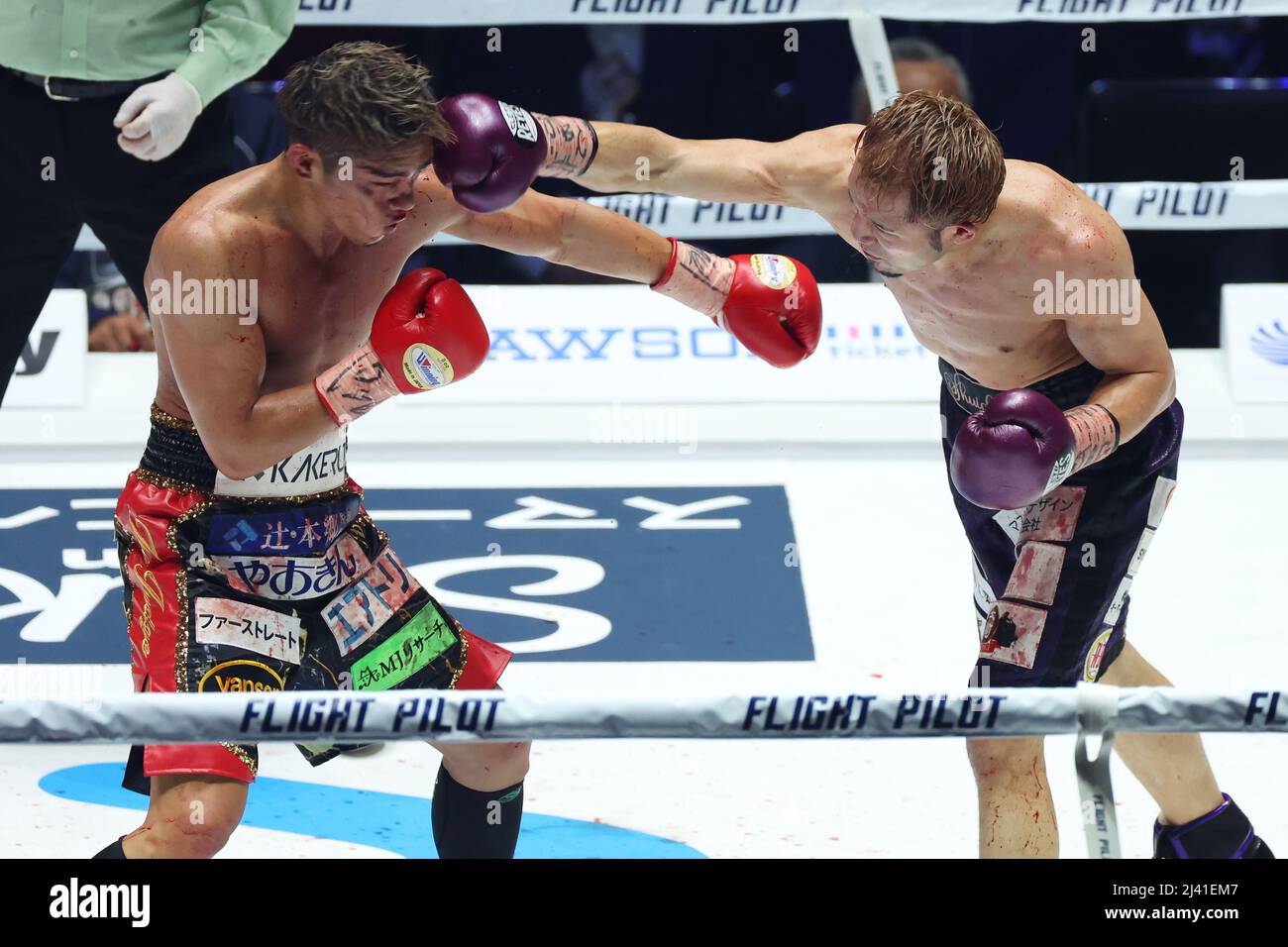 Saitama Super Arena, Saitama, Japan. 9th Apr, 2022. (L to R) Masayuki ...