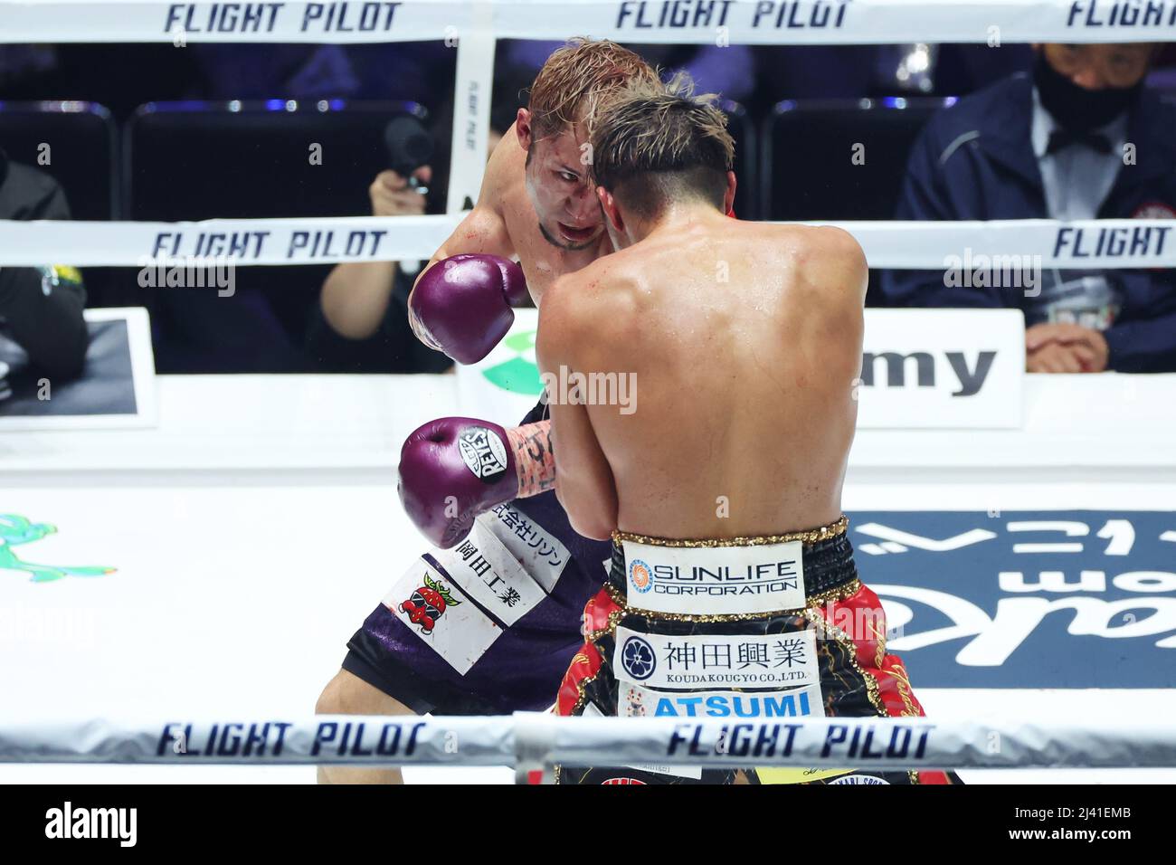 Saitama Super Arena, Saitama, Japan. 9th Apr, 2022. (L to R) Shuichiro Yoshino, Masayuki Ito ...