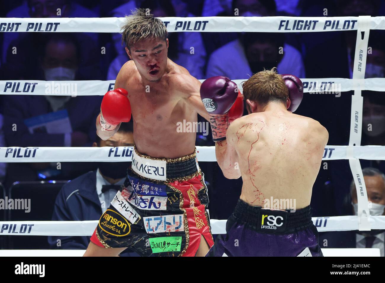 Saitama Super Arena, Saitama, Japan. 9th Apr, 2022. (L to R) Masayuki Ito, Shuichiro Yoshino ...