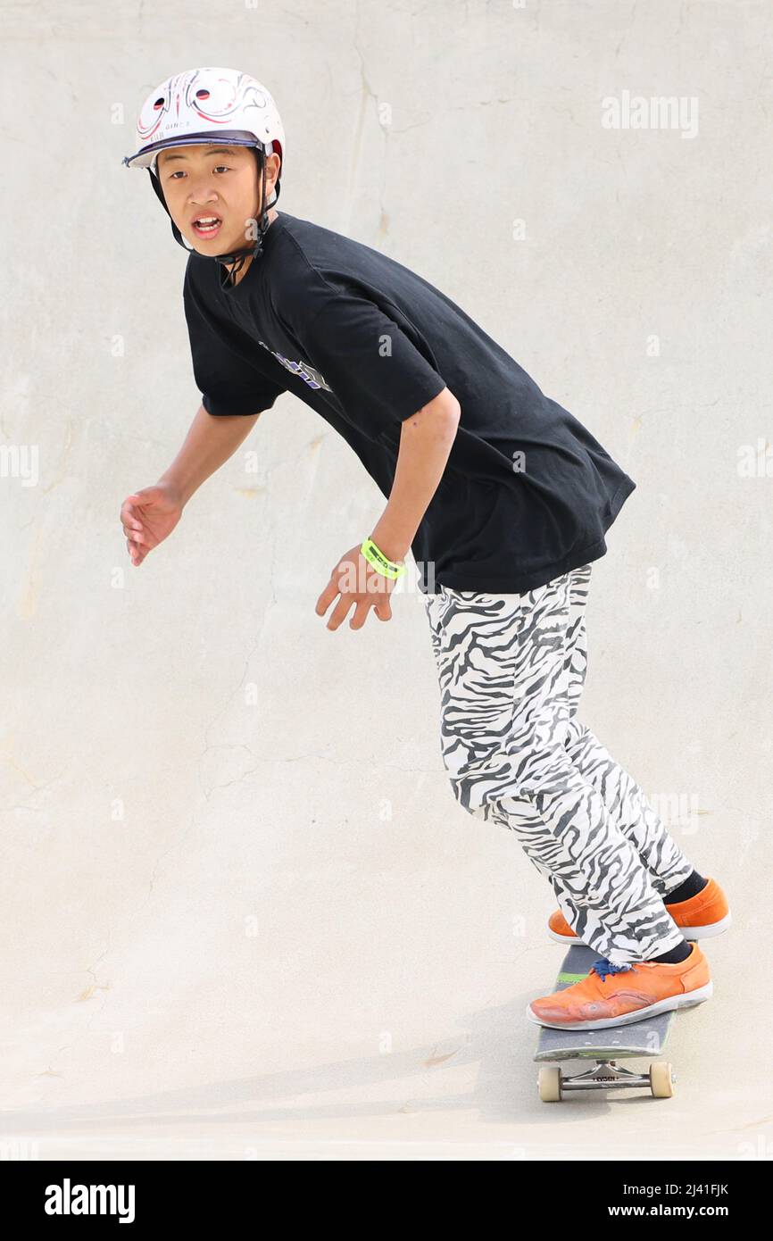 Mie, Japan. 2nd Apr, 2022. Ginnosuke Unoki Skateboarding : The 1st ...