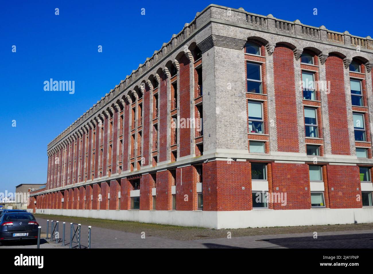 The restored Halle aux Sucres - Sugars Hall, Dunkirk harbor, Dunkirk ...