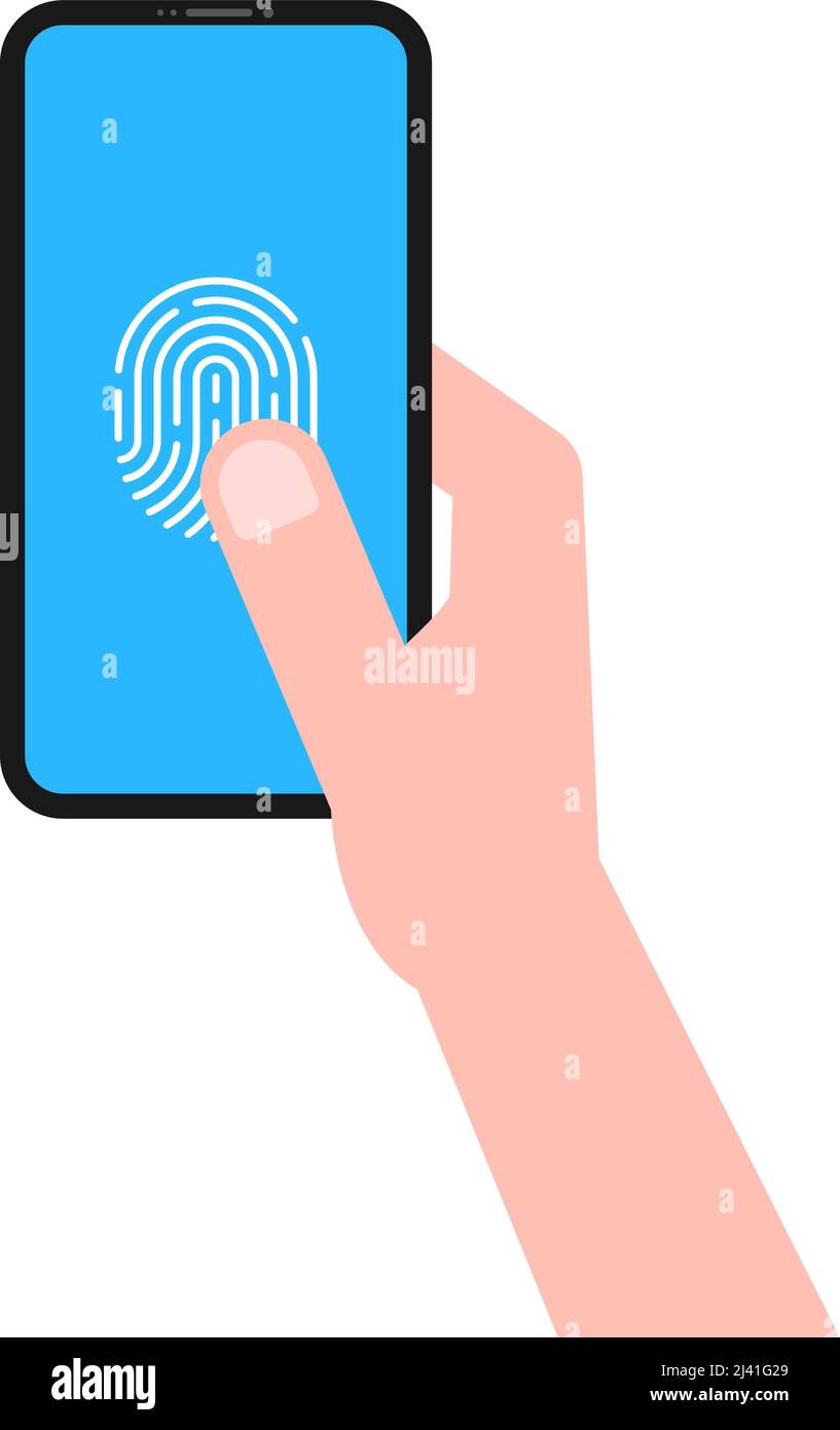 simple hand holding phone like registration Stock Vector Image & Art ...