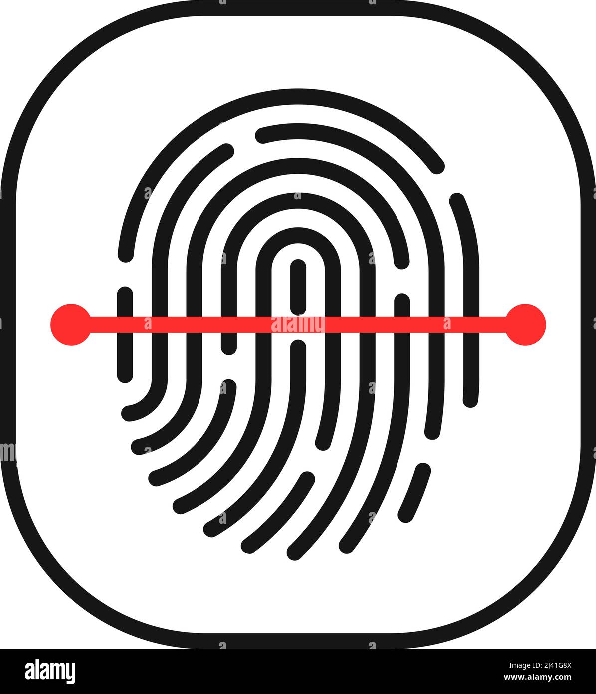 Digital fingerprint scan with laser hi-res stock photography and images ...