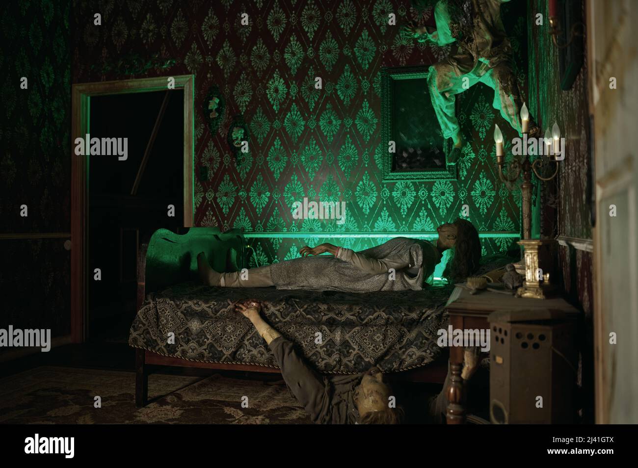 Spooky zombie monsters in abandoned room house Stock Photo - Alamy