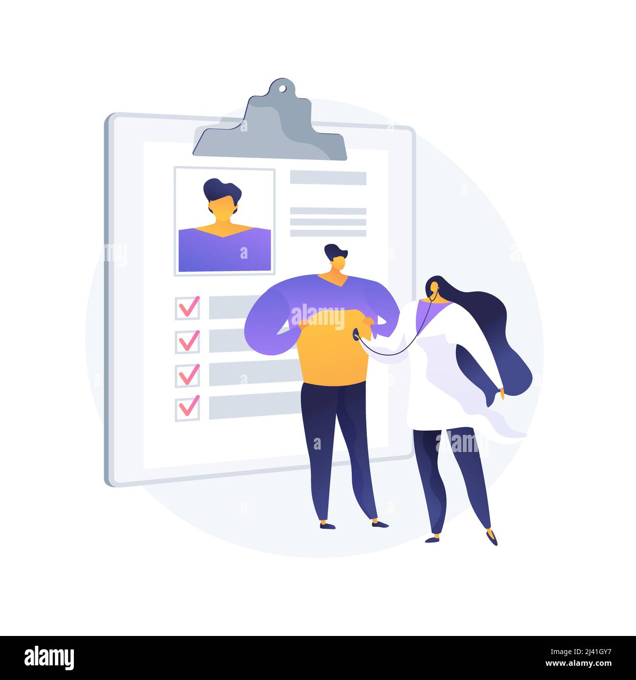 Head to toe physical examination abstract concept vector illustration ...