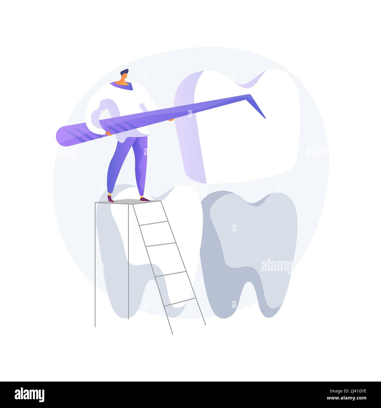 Dental veneers abstract concept vector illustration. Veneer placement ...