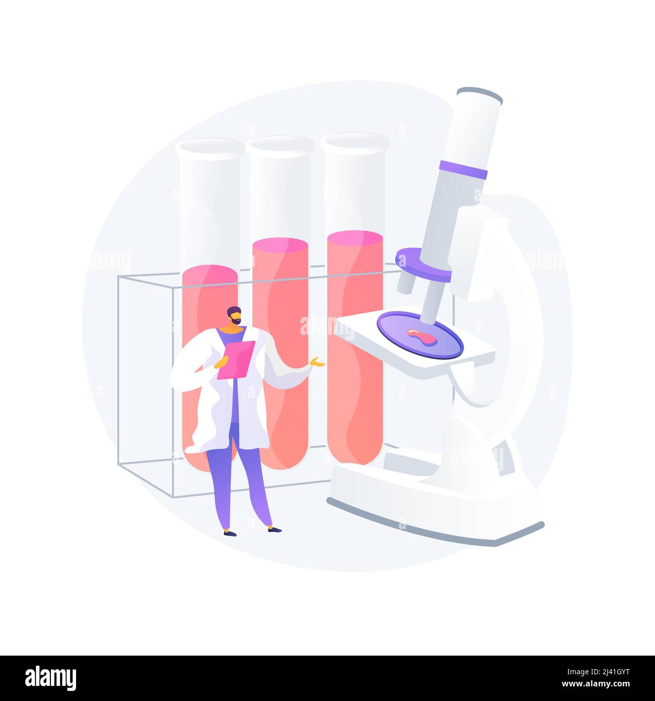 Blood testing abstract concept vector illustration. Medical testing ...