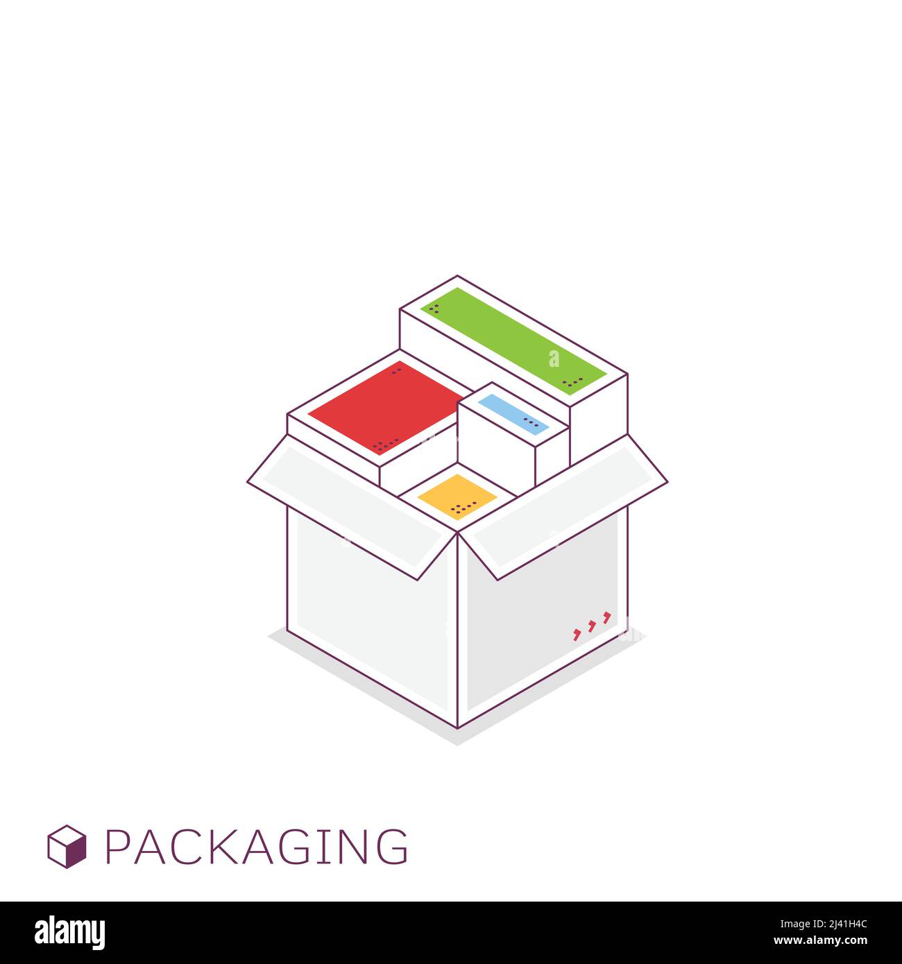 Isometric cardboard box Stock Vector Image & Art - Alamy