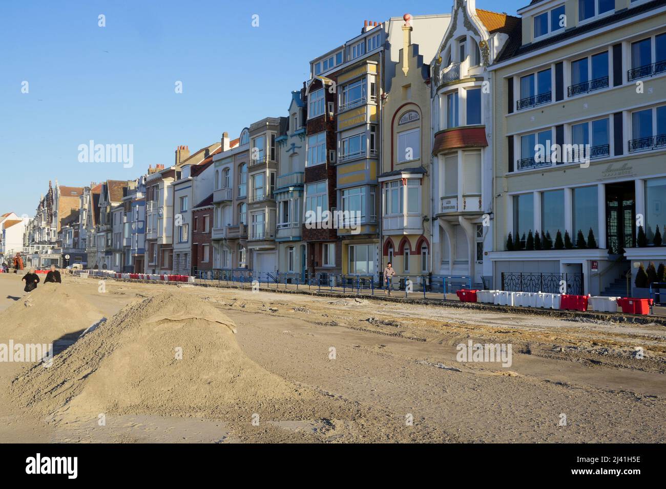 Restoration works, seaside promenade, Malo-les-Bains, Nord, Hauts-de ...