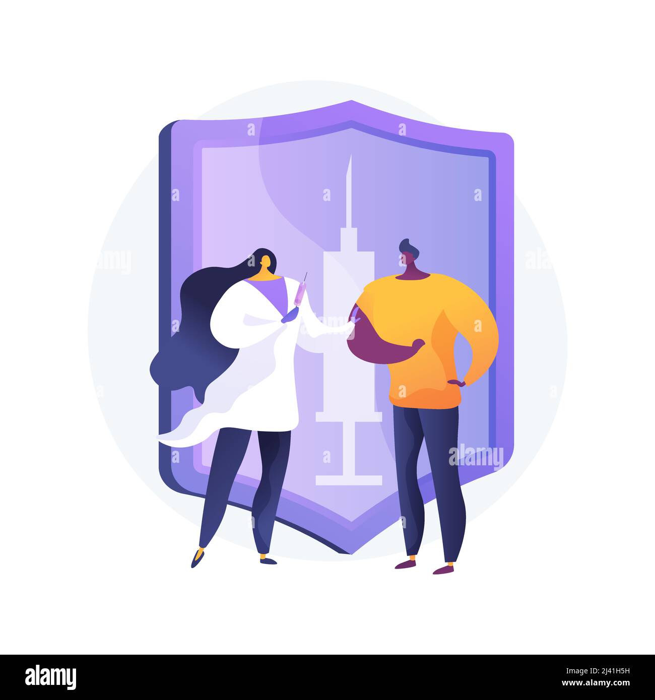 Vaccination of adults abstract concept vector illustration. Flu ...