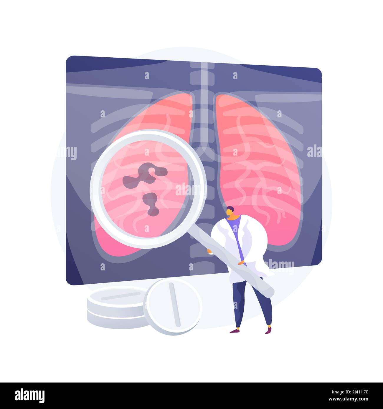 Lower respiratory infections abstract concept vector illustration. Lung ...
