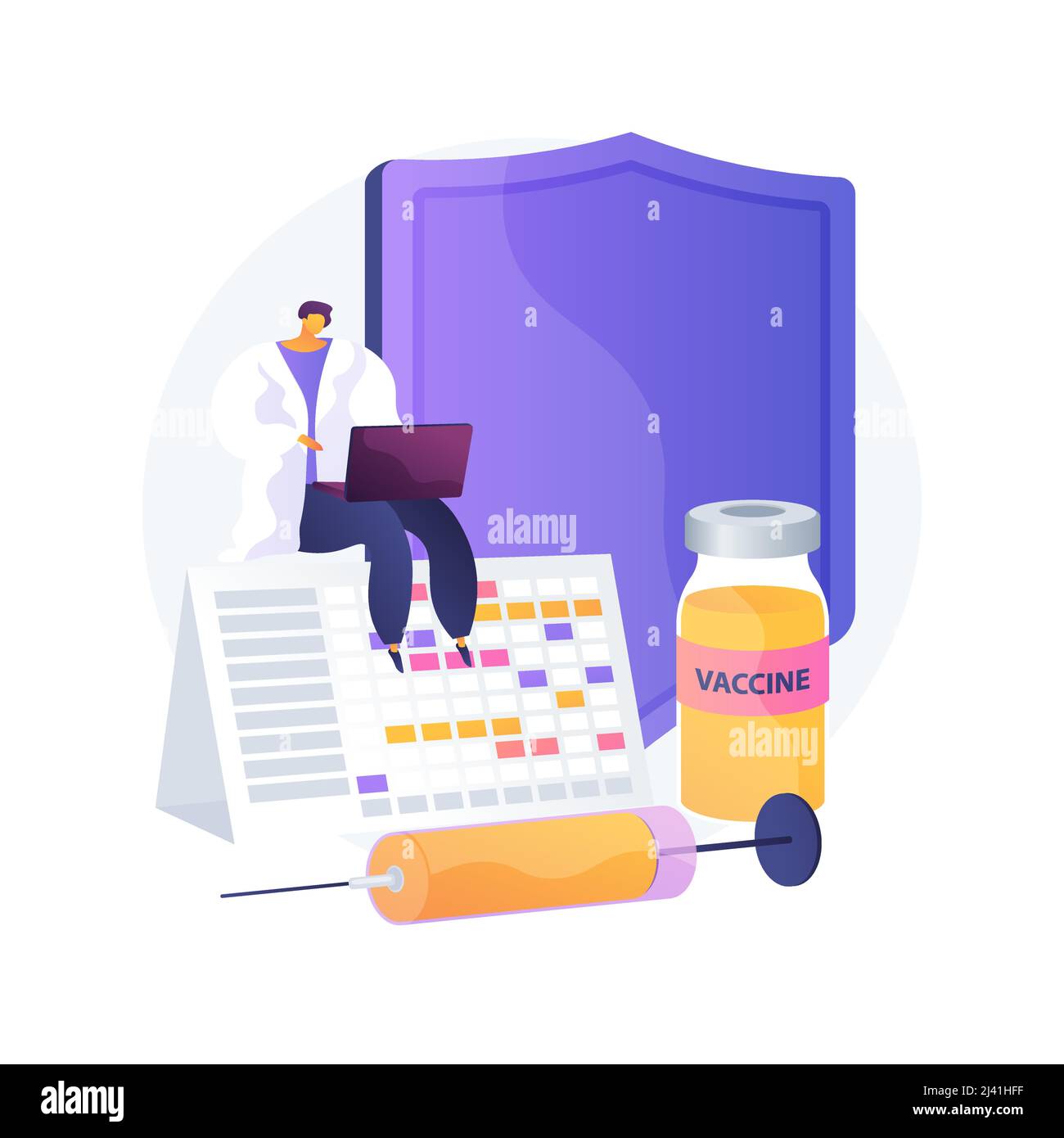 Vaccination program abstract concept vector illustration. Vaccination ...