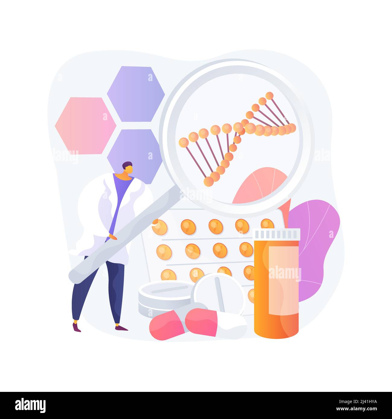 Biopharmacology products abstract concept vector illustration ...