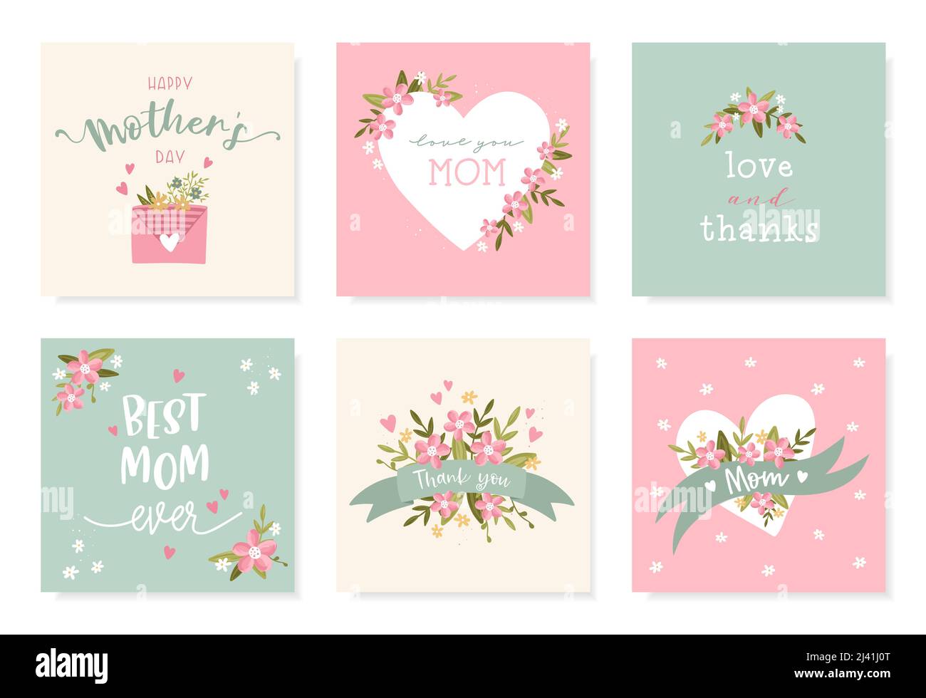 Lovely hand drawn Mother's Day designs, cute flowers and handwriting ...