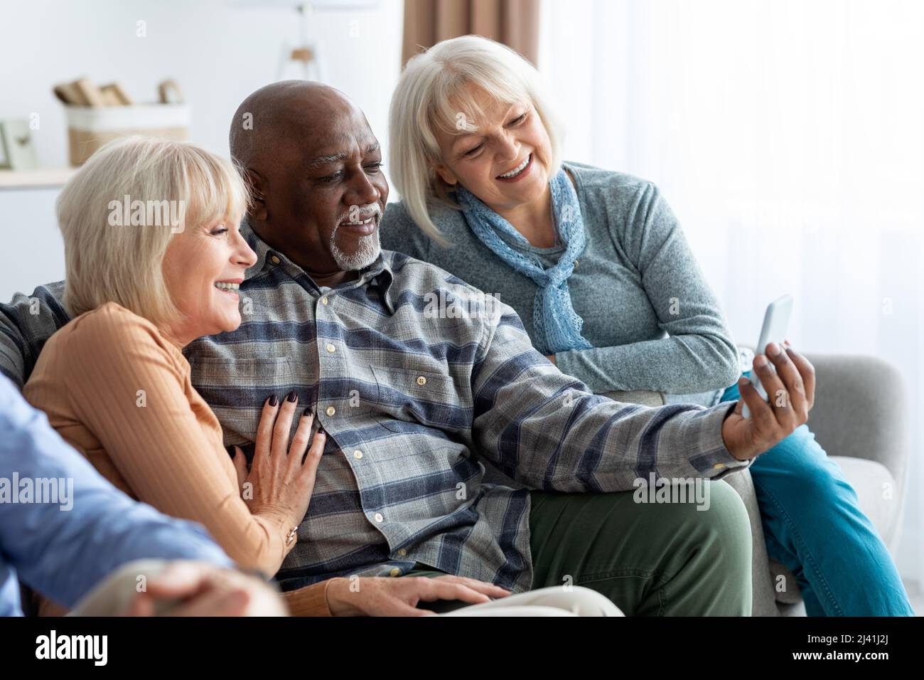 Portrait happy multiracial senior hi-res stock photography and images ...