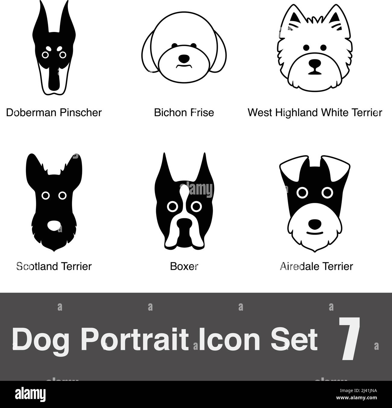 Boxer dog face close up profile Stock Vector Images - Alamy